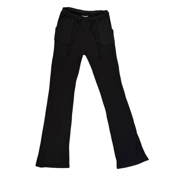 Joe B | Pants & Jumpsuits | Joe B Black Ribbed Flare Lounge Pants ...